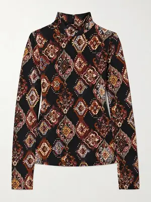 Cara Cara Suzie Printed Turtleneck Top