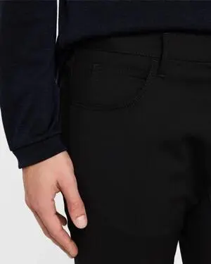 Giorgio Armani Wool Twill Five-pocket Pants - Black