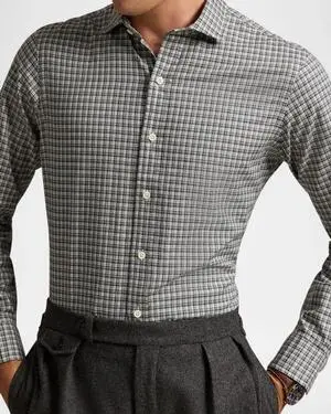 Polo Ralph Lauren Apos;s Classic Plaid Twill Sport Shirt - Grey Multi