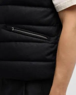 Moncler Gallienne Cashmere-blend Down Vest - Black