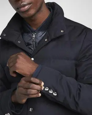 Moncler Bess Down Blazer Jacket - Navy
