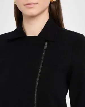 Majestic Filatures French Terry Moto Jacket - Noir