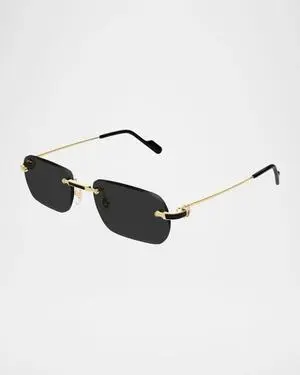 Cartier Cartier Oval Sunglasses Smooth Gold Finish