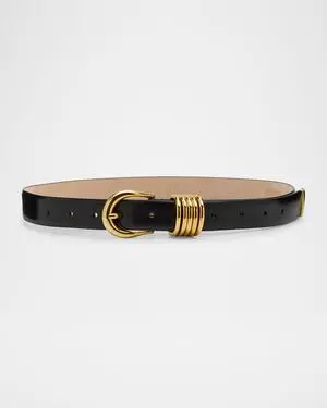 DEHANCHE Dehanche Hollyhock Calf Leather Medium Belt Marrone