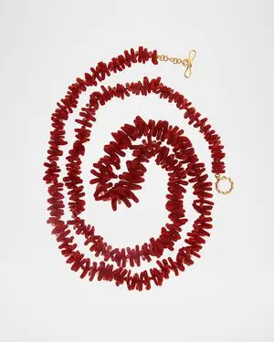 VALENTIN MAGRO Coral And 18k Yellow Gold Necklace - Red