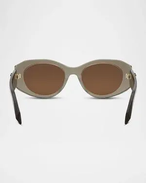 BVLGARI Serpenti Oval Sunglasses - Sdbrn/brn