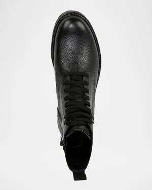 Vince Apos;s Dominic Supple Leather Utilitarian Boots - Black