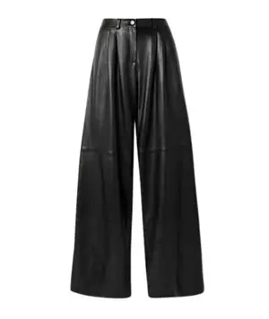 Magda Butrym Pleated Wide-leg Leather Pants