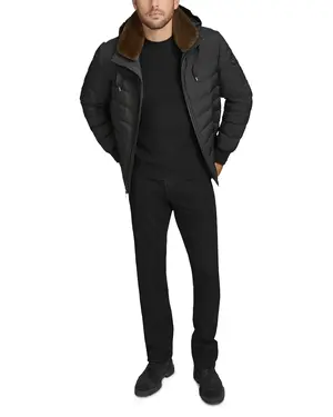 Andrew Marc Loxton Faux Fur Collar Quilted Down Jacket