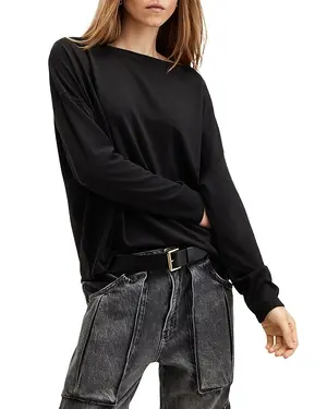ALLSAINTS Rita Oversized Tee - Black