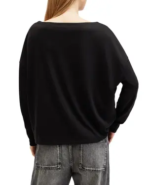 ALLSAINTS Rita Oversized Tee - Black