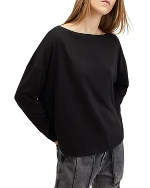ALLSAINTS Rita Oversized Tee - Black