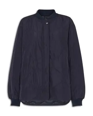 Whistles Ida Short Quilted Coat - Navy