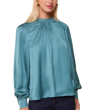 Whistles Lea Satin Top - Teal