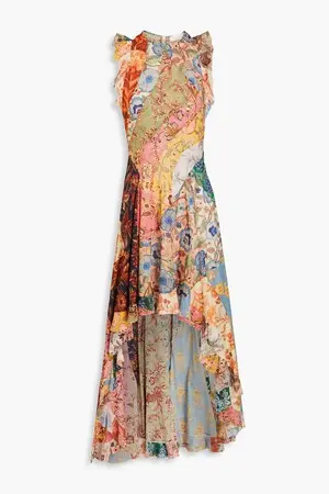 Sleeveless Patchwork Maxi Dress