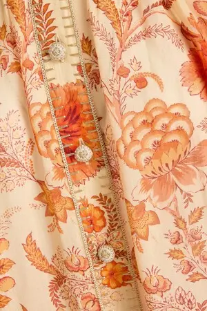 Zimmermann Floral-print Ramie Blouse - Cream