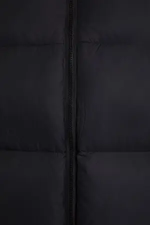 MSGM Quilted Shell Hooded Down Jacket - Black