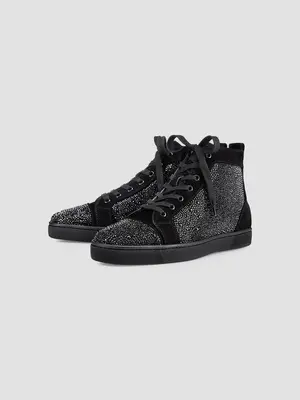 CHRISTIAN LOUBOUTIN Louis Strass High-top Sneakers