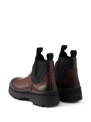 Prada Leather Chelsea Boots