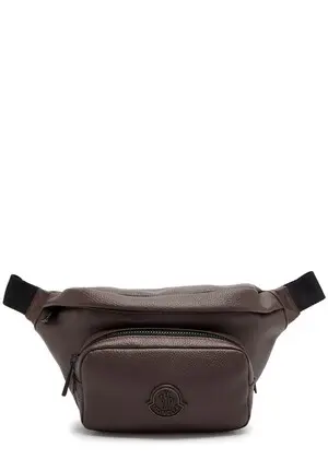 Moncler Durance Grained Leather Belt Bag - Brown