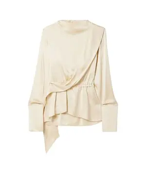 LIBEROWE Vanguard Terry Draped Satin Blouse