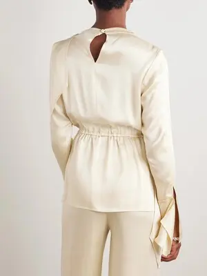 LIBEROWE Vanguard Terry Draped Satin Blouse
