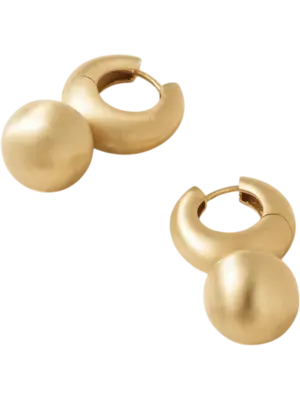 Irene Neuwirth Gumball Puffed 18-karat Huggie Earrings - Gold