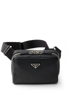 Prada Brique Leather Bag - Black