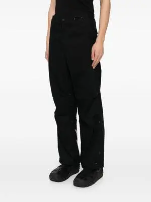 MAHARISHI Embroidered Straight-leg Trousers - Black