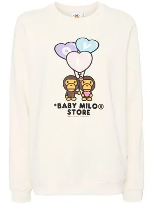 A BATHING APE Crew Neck Sweatshirt - Neutrals