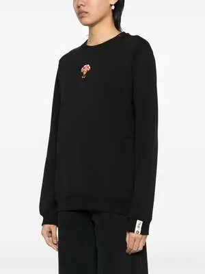 A BATHING APE Baby Milo® Store * Graphic Print Crewneck Sweatshirt - Black