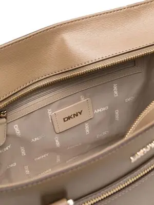 Dkny Logo-lettering Tote Bag - Neutrals