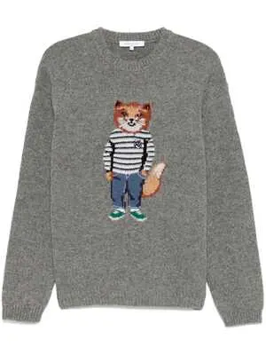 Maison Kitsuné Dressed Fox-intarsia Sweater