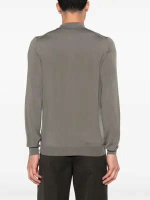 ZANONE Knitted Polo Shirt - Green