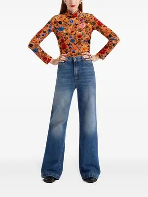 La DoubleJ Floral Turtleneck
