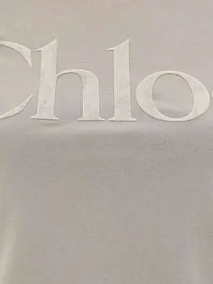 Chloé Flocked Logo T-shirt