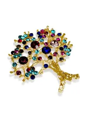 HZMER JEWELLERY Tree Of Life Brooch - Gold