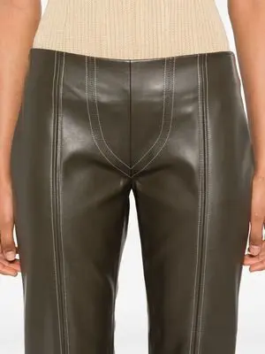 ELENA VELEZ Flared Faux Leather Trousers