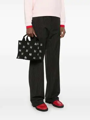 MSGM Crystal-embellished Logo Tote Bag