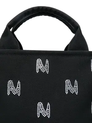 MSGM Crystal-embellished Logo Tote Bag