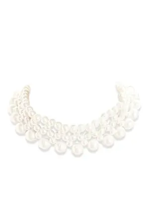 HZMER JEWELLERY Faux-pearl Necklace - White