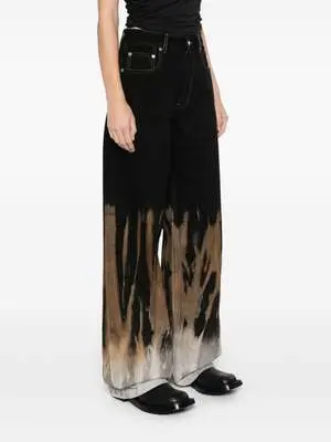Rick Owens Geth' Wide Leg Jeans - Black