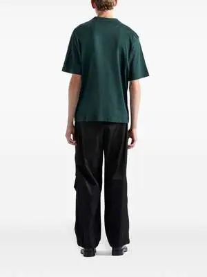 Prada Triangle Logo Cotton T-shirt - Green