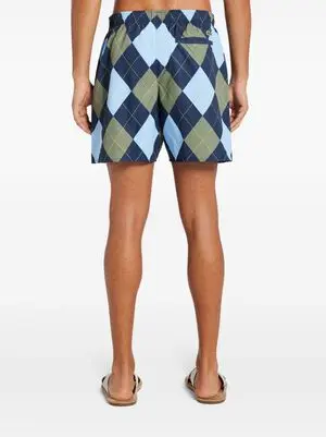 Lacoste Argyle-print Swim Shorts