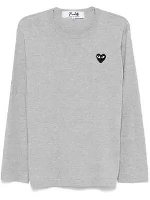 Play Comme Des Garcon Heart-patch T-shirt