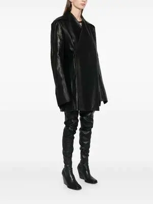 Rick Owens Officer Leather Coat