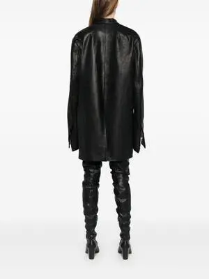 Rick Owens Officer Leather Coat