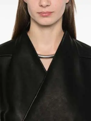 Rick Owens Officer Leather Coat