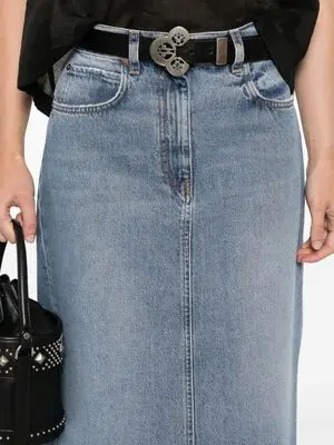 FORTELA Five-pocket Denim Midi Skirt - Blue