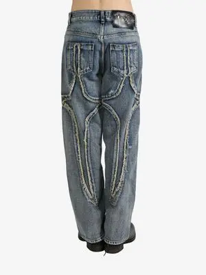 THUG CLUB Tribal Straight Leg Jeans